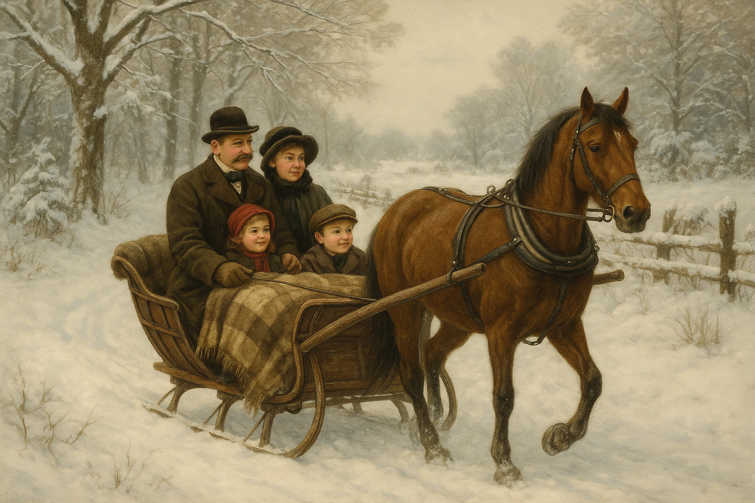 El trineo abierto de un solo caballo – Habla inglés de una vez